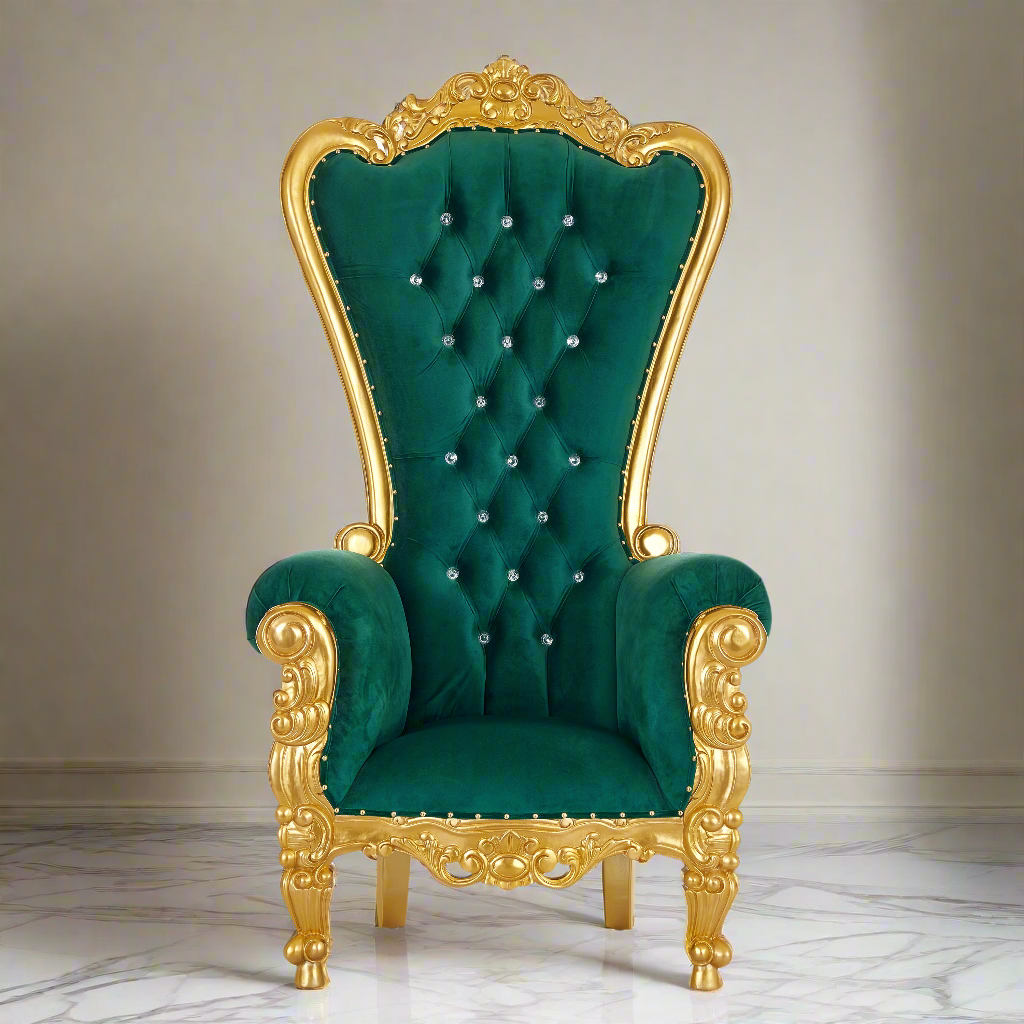 Queen Tiffany Throne Chair - Velvet – Throne Kingdom