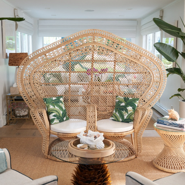 Aurora 70 Rattan Love Seat THRONE KINGDOM