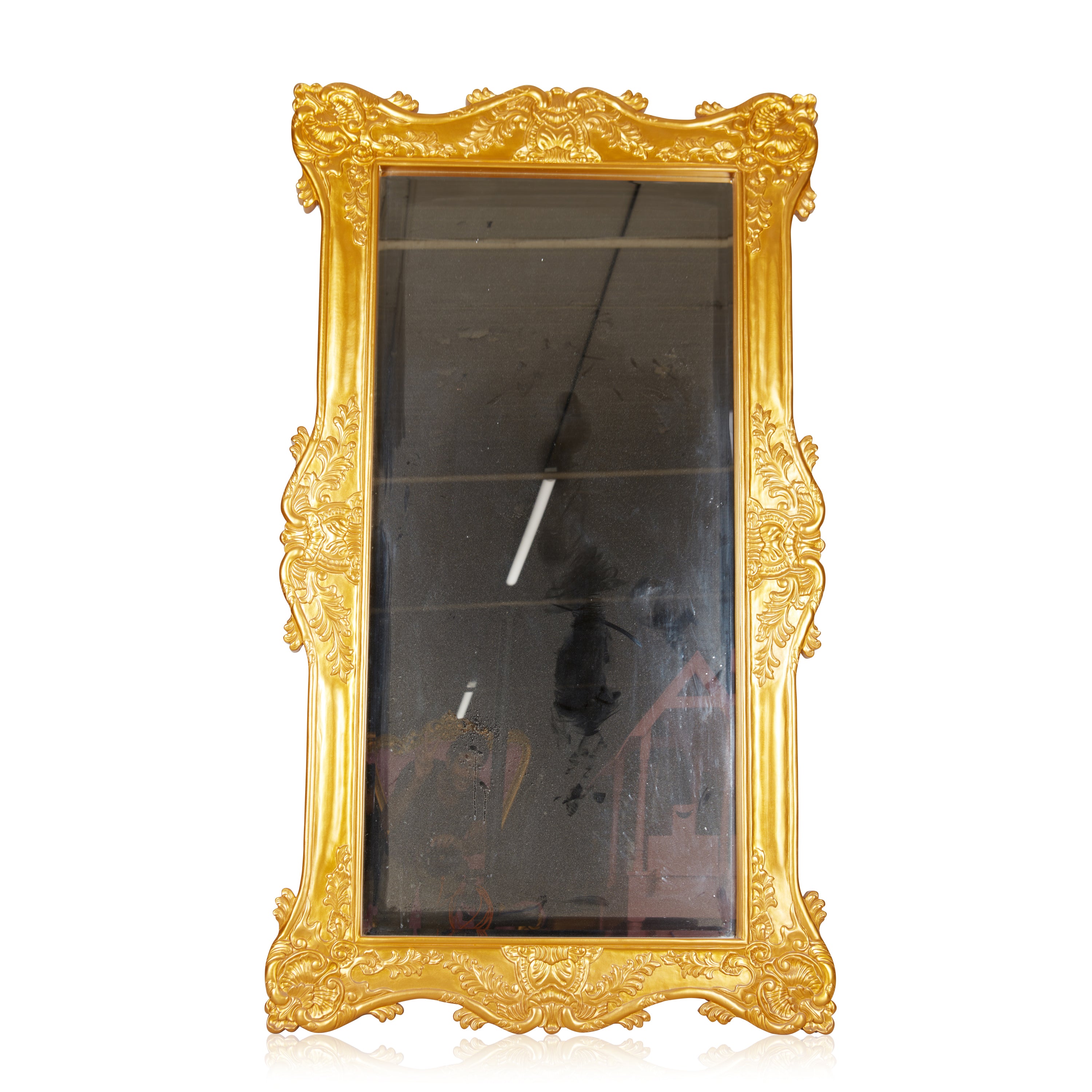 "Michaela" Royal Standing Floor Mirror - Gold