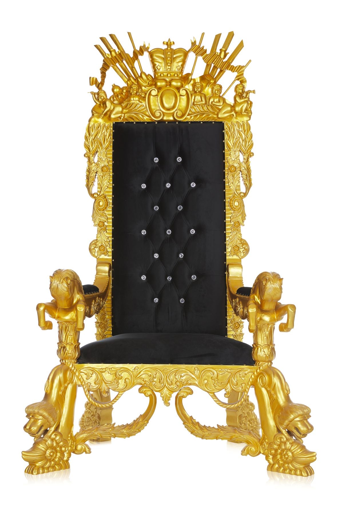 "The Neverland" Throne Chair - Black / Gold
