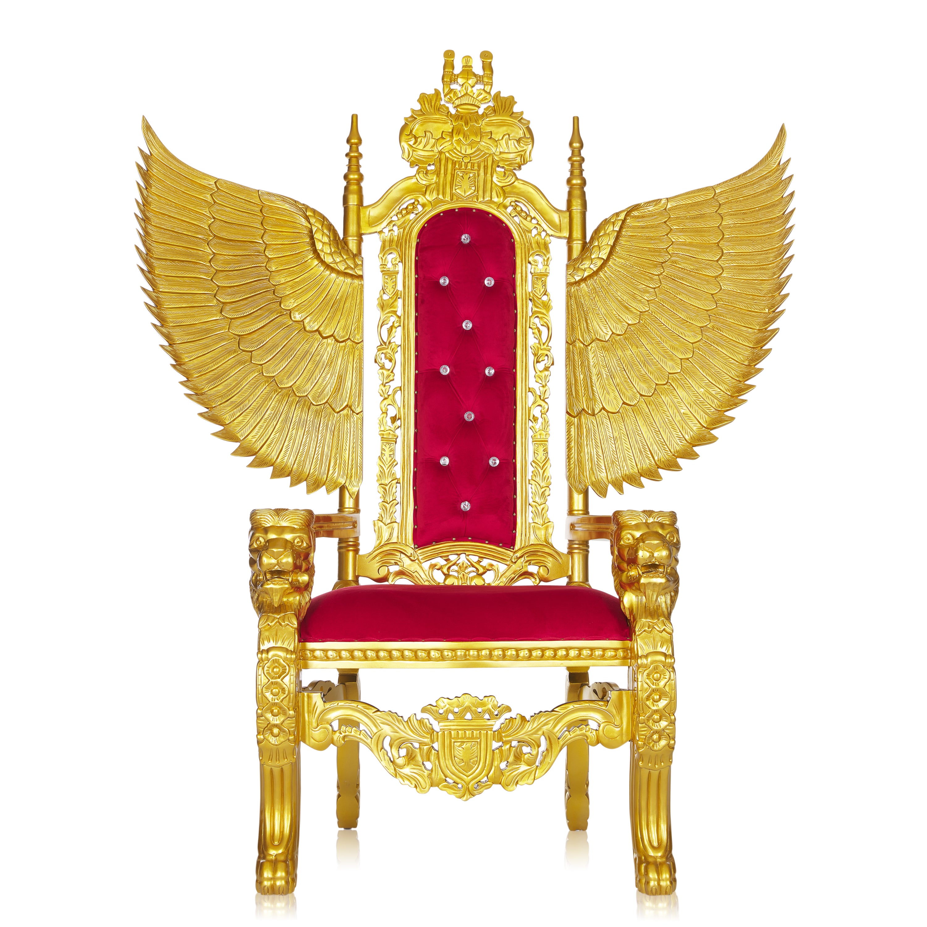 "King David Angellic" Throne - Red Velvet / Gold