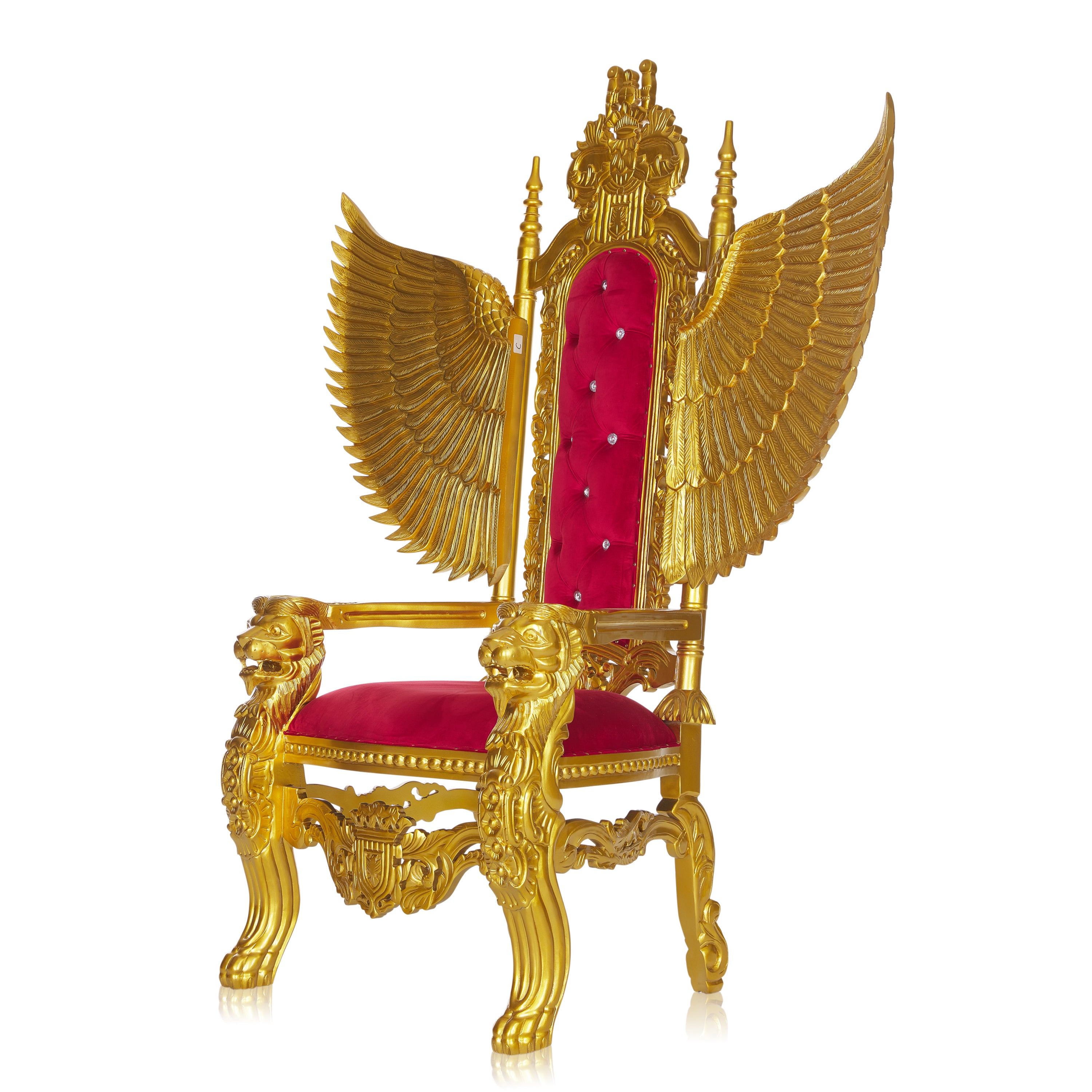 "King David Angellic" Throne - Red Velvet / Gold