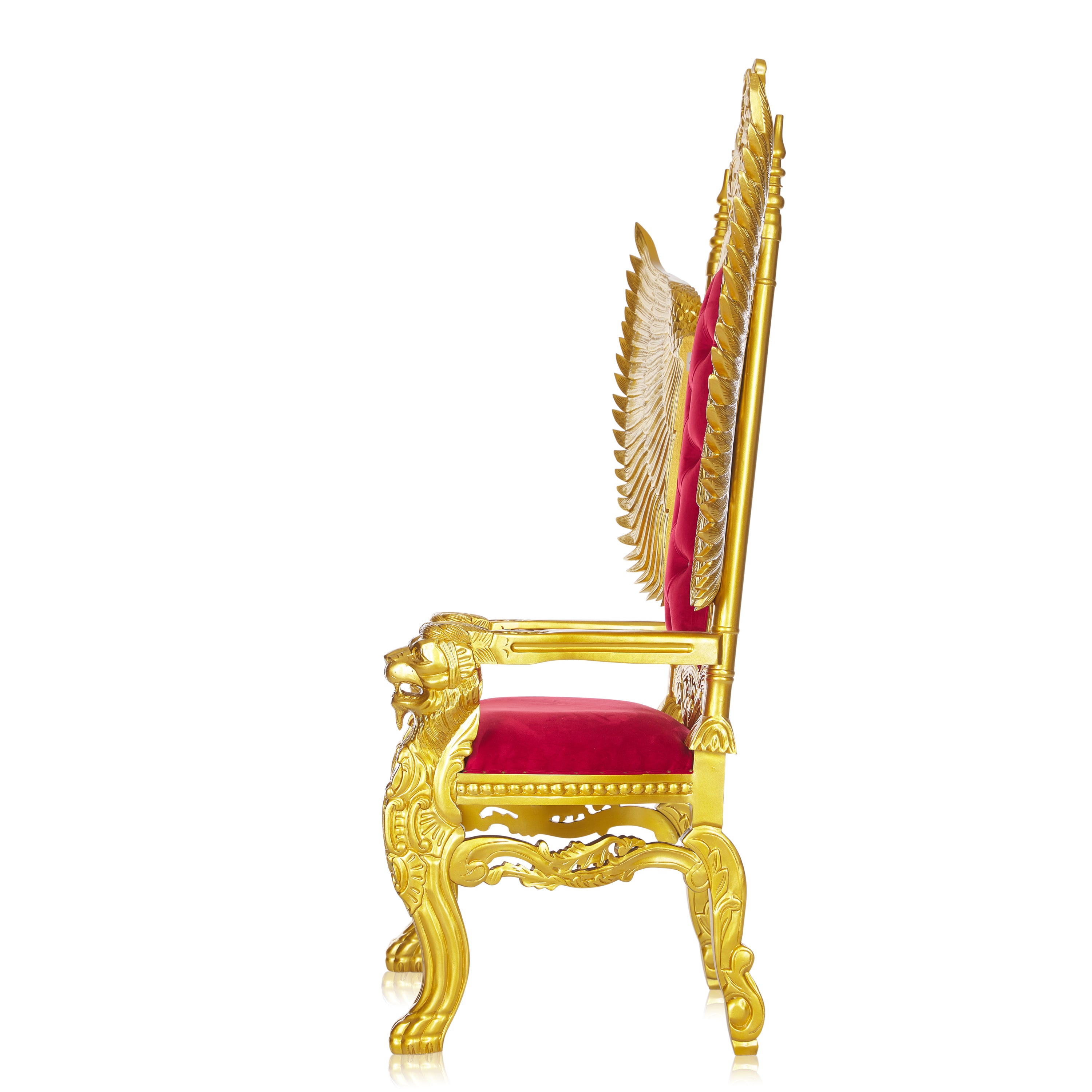 "King David Angellic" Throne - Red Velvet / Gold